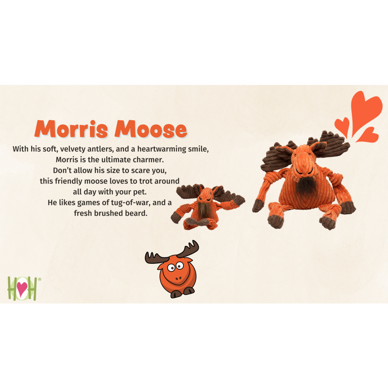 Mud Bay | Buy HuggleHounds Original Knotties Dog Toy, Morris Moose ...
