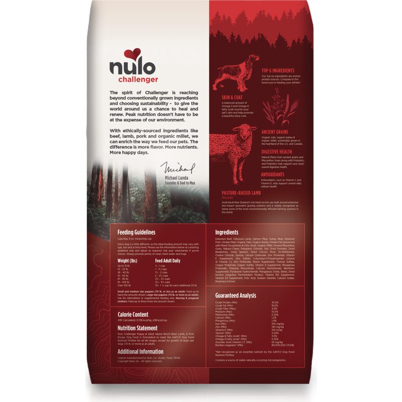 Mud Bay | Buy Nulo Challenger Dry Dog Food, Puppy & Adult, Alpine Ranch ...