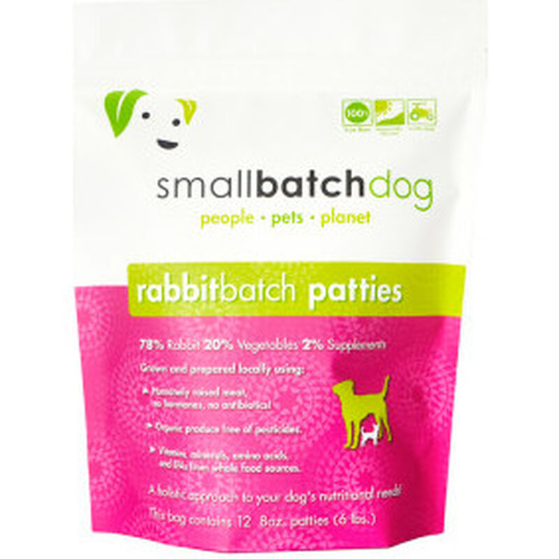 Mud Bay | Buy Small Batch Raw Frozen Dog Food, Patties, Rabbit, 6-lb ...